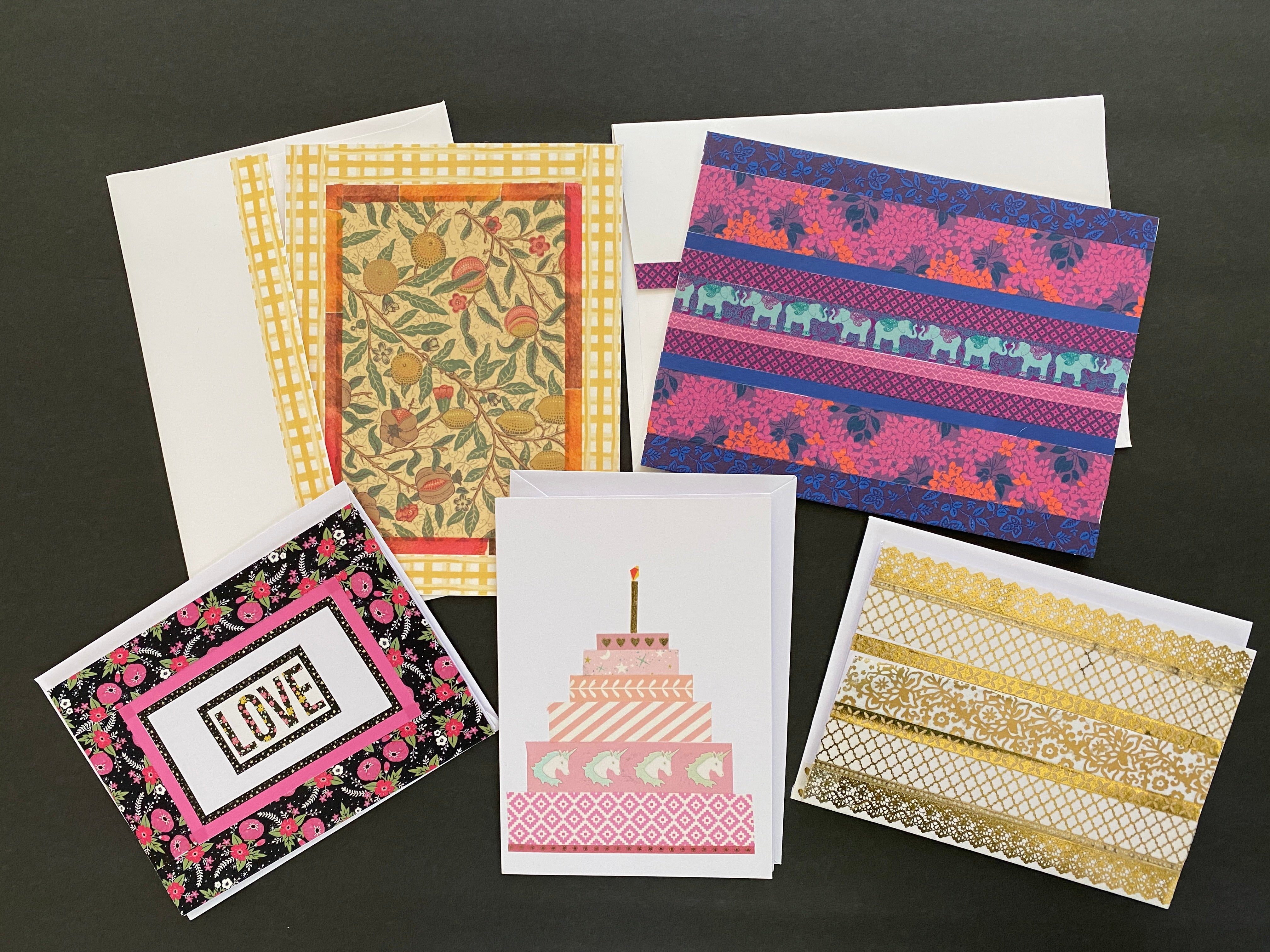 Washi Tape Card Making Class | Persimmon Art Gallery LLC