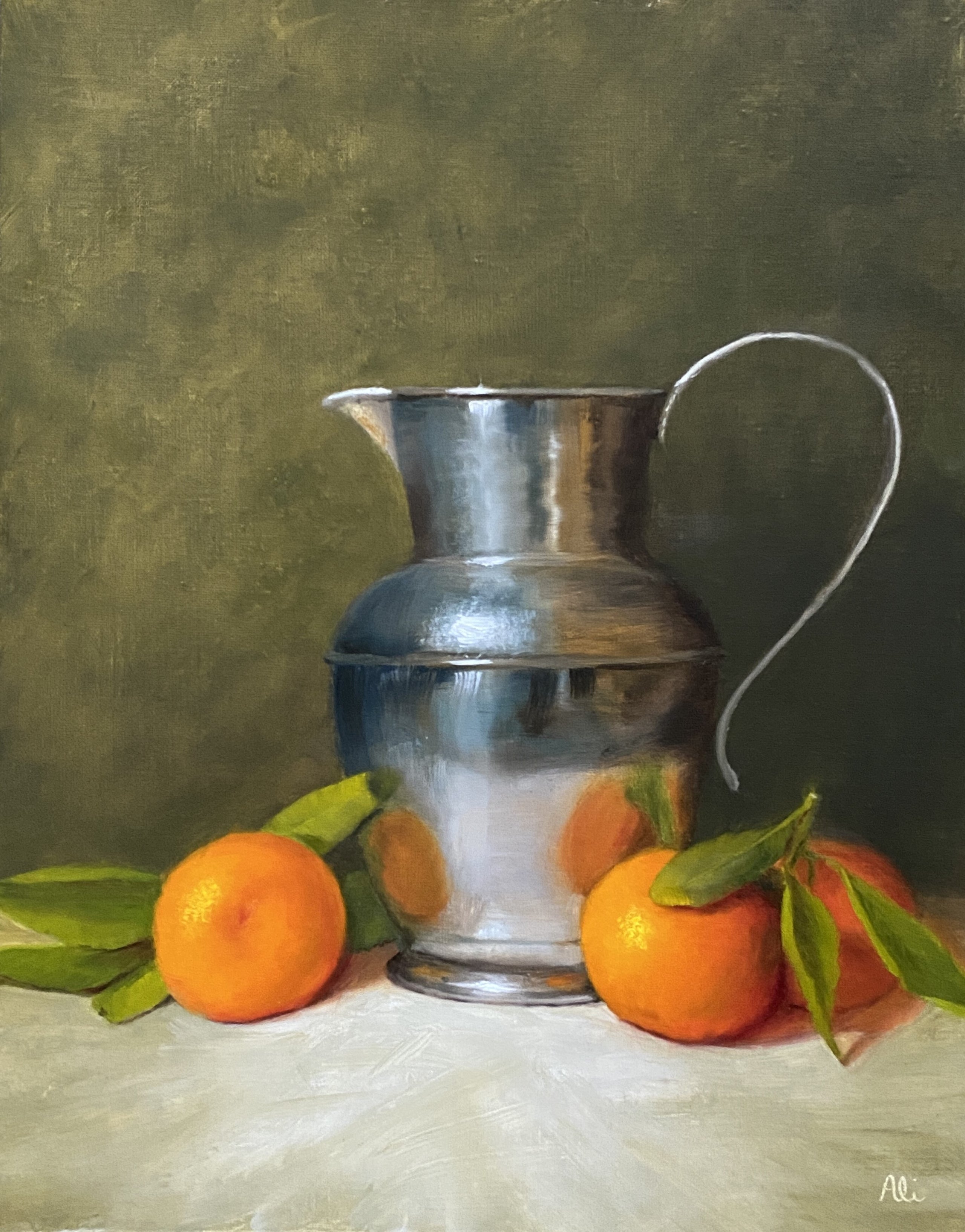 Print Pitcher & Mandarins | Persimmon Art Gallery LLC